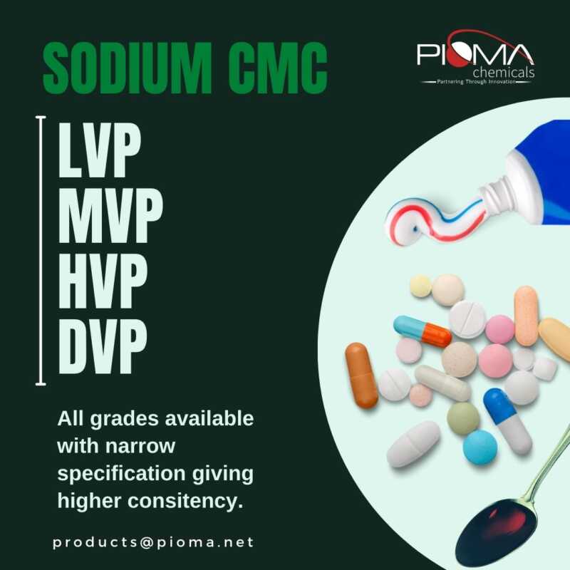 Sodium CMC - Available at Pioma Chemicals